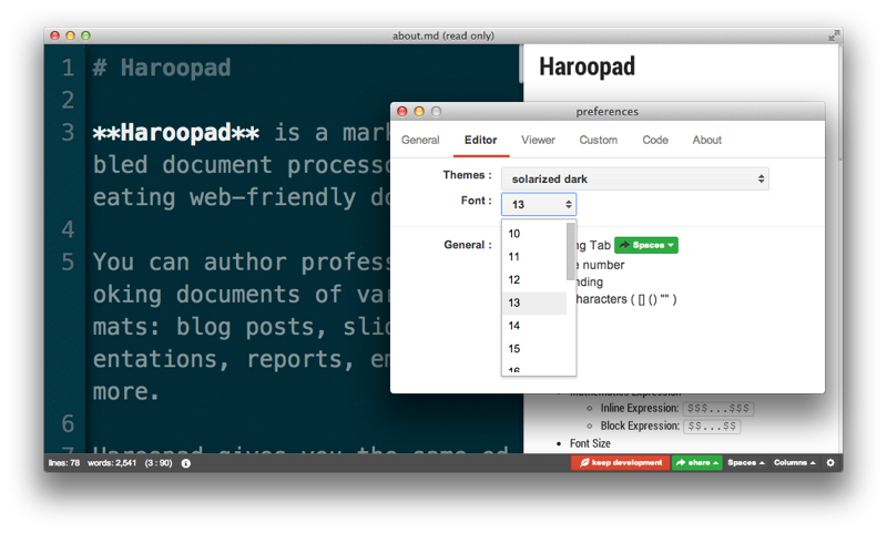 Haroopad - The Next Document processor based on Markdown